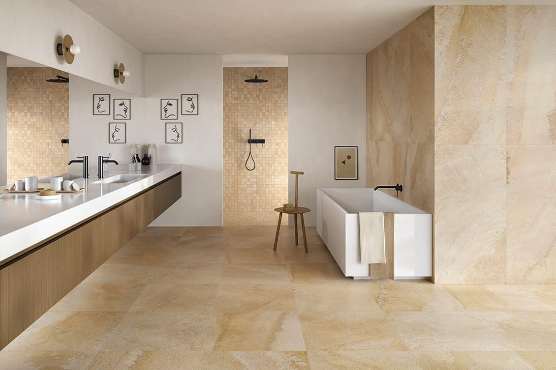 Stone-effect porcelain stoneware tiles: 50 shades of Cornerstone